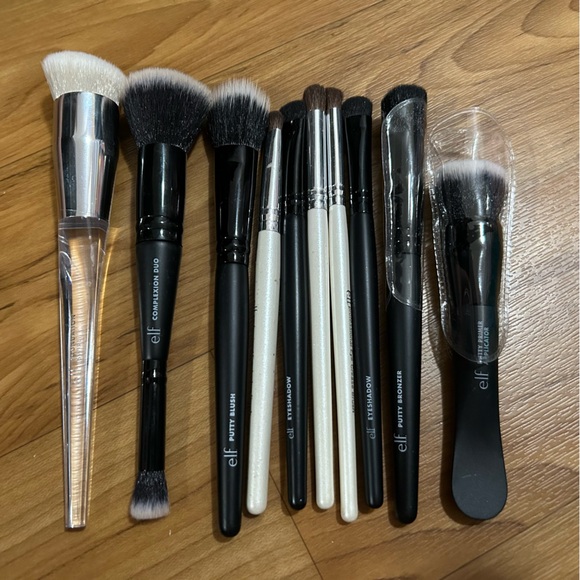 ELF | Makeup | Elf Makeup Brush Set Black And White | Poshmark